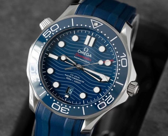 Omega Seamaster Diver 300 M NEW 2024 42mm Blue Rubber… - Gem