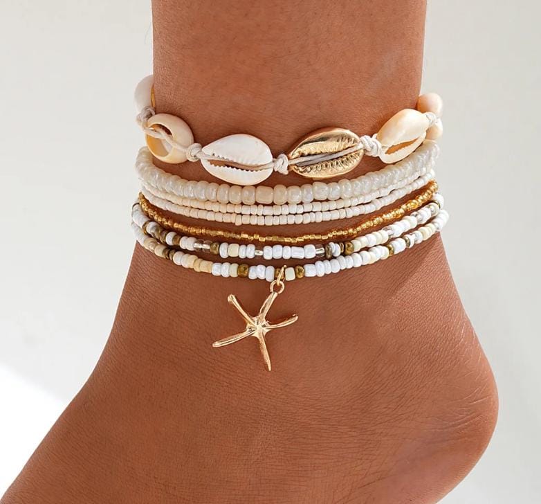 Handmade Beach-themed Beaded Bracelets With Starfish Charm Ocean ...
