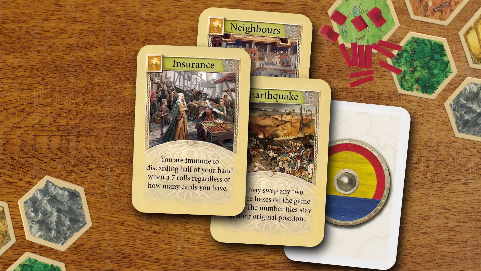 CATAN Expansion Bundle: Insurance, Earthquake, and Neighbors Custom ...