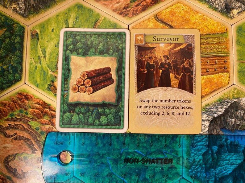 CATAN "surveyor" Development Card! Swap Number Tokens With This Fan ...