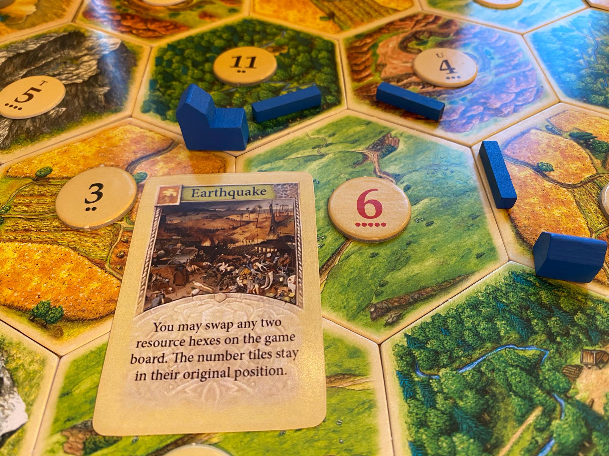 CATAN Expansion Card: Resource Hex Swap - Earthquake Fan-made Card - Etsy
