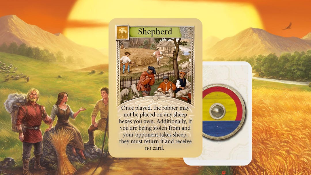 CATAN "shepherd" Development Card! Sheep Lovers: Protect Your Flock ...