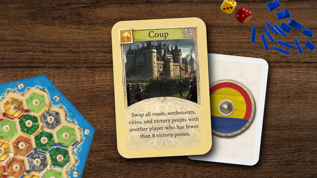 CATAN "coup" Fan-made Development Card! Swap Colors With Another Player! - Etsy