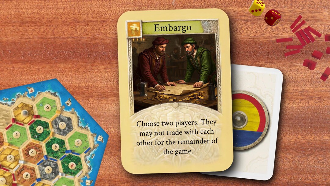 CATAN "embargo" Fan-made Development Card! Stop 2 Players From Trading ...