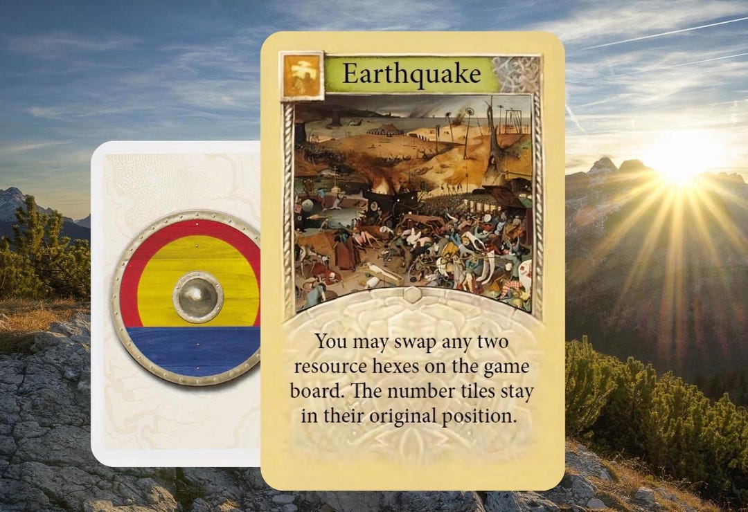 CATAN Expansion Card: Resource Hex Swap - Earthquake Fan-made Card - Etsy