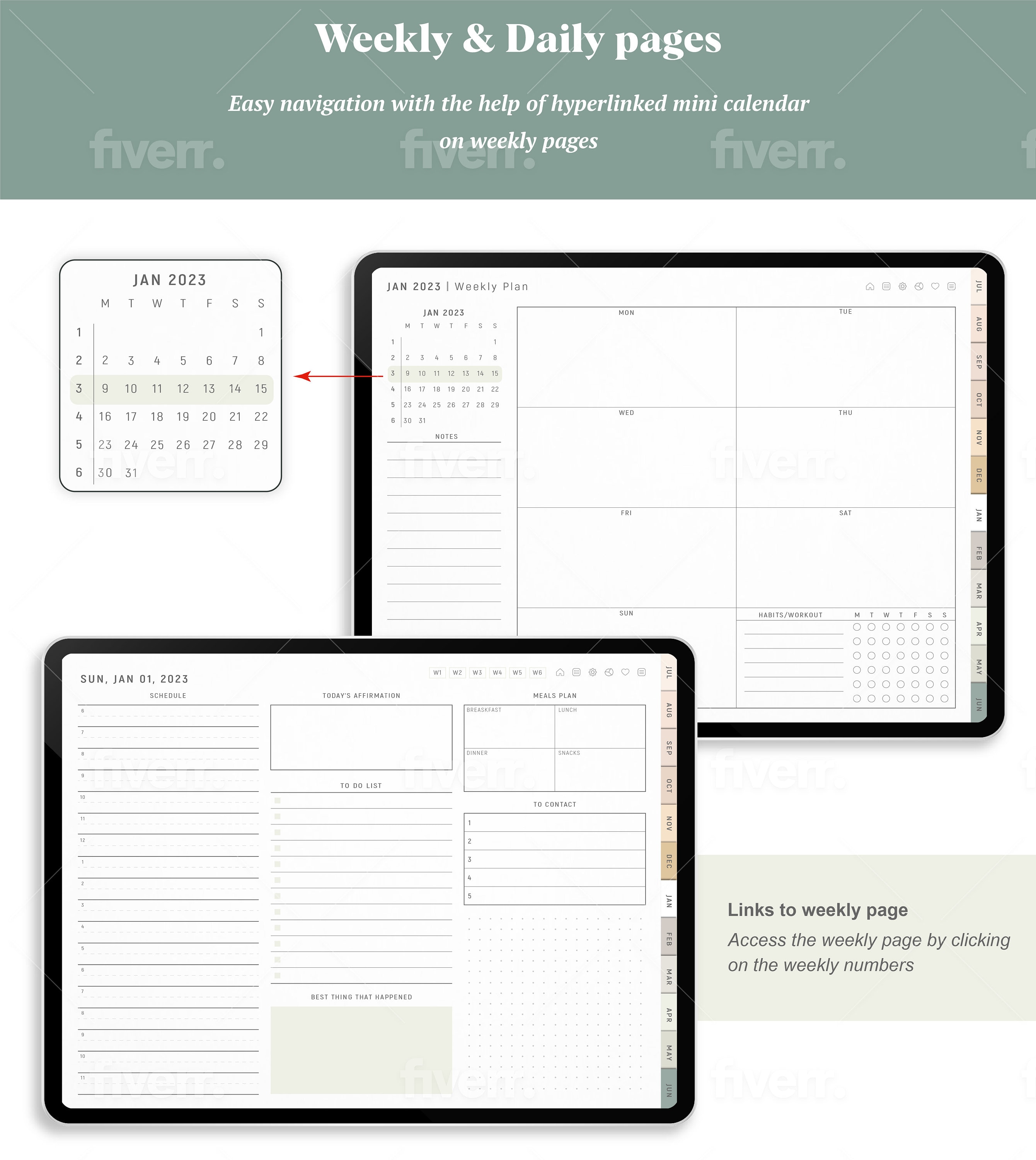 Boho Chic Mid-year Digital Planner 2022/2023 - Etsy