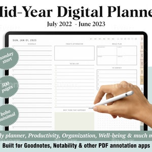 Boho Chic Mid-year Digital Planner 2022/2023 - Etsy