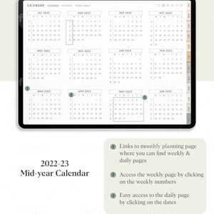 Boho Chic Mid-year Digital Planner 2022/2023 - Etsy