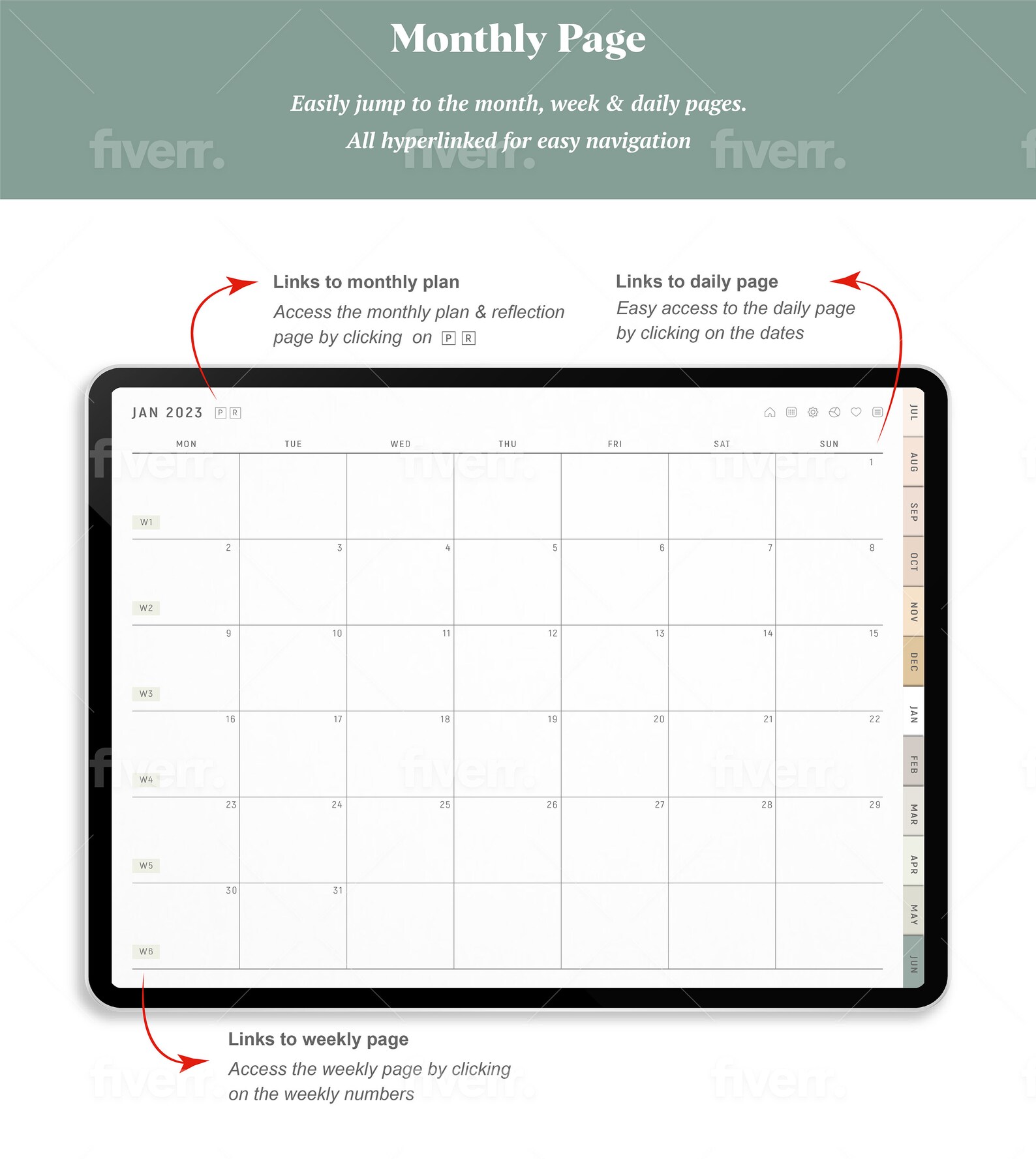 Boho Chic Mid-year Digital Planner 2022/2023 - Etsy