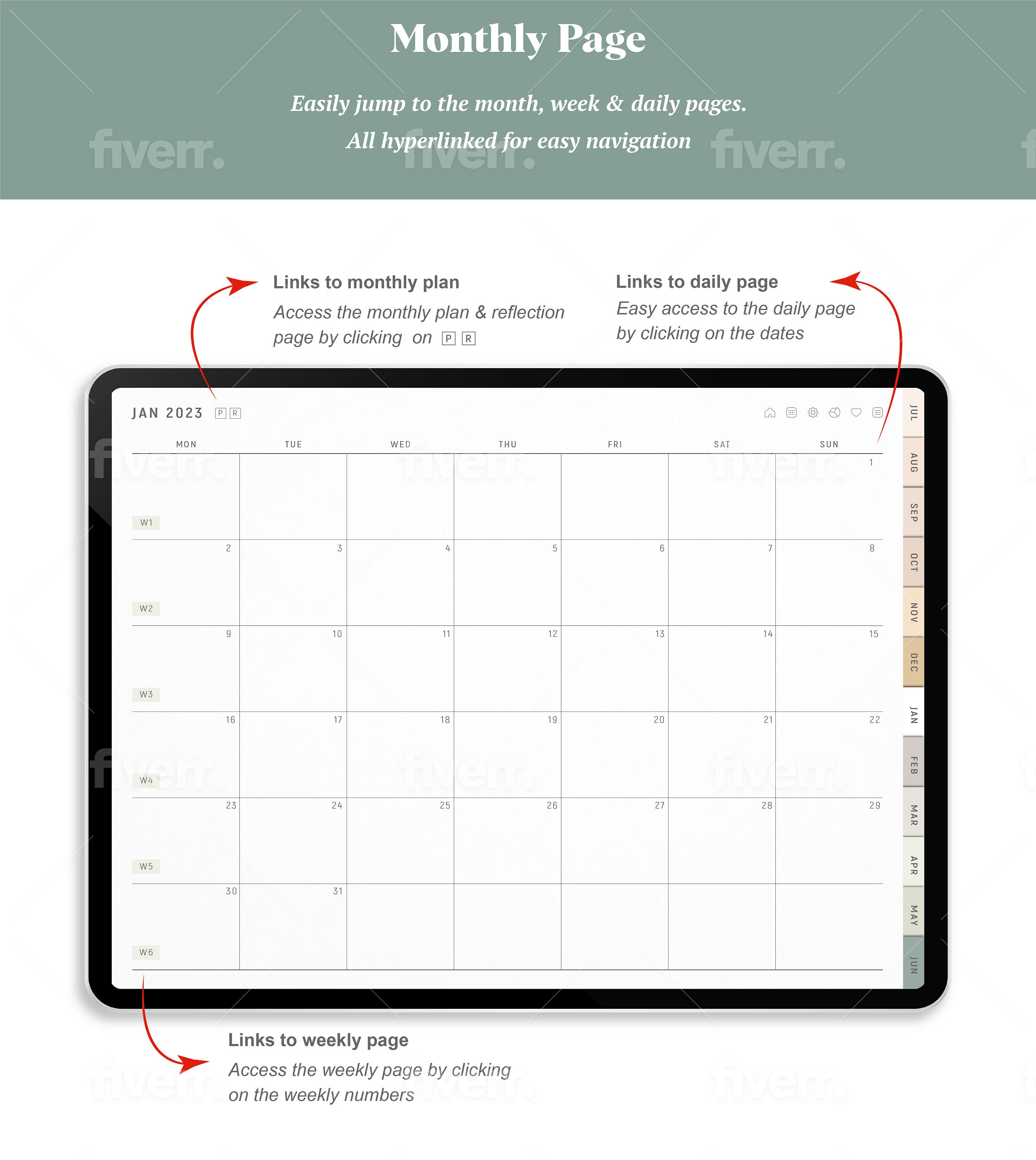 Boho Chic Mid-year Digital Planner 2022/2023 - Etsy