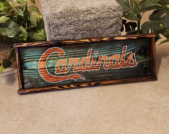 24 Round St. Louis Cardinals Baseball Sports Sign Wood Made in the USA ...