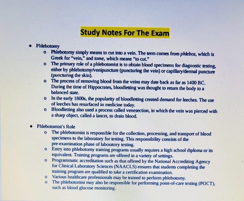 New 2025 Phlebotomy PDF Instant Download| Exam |study Guide| Phlebotomy ...