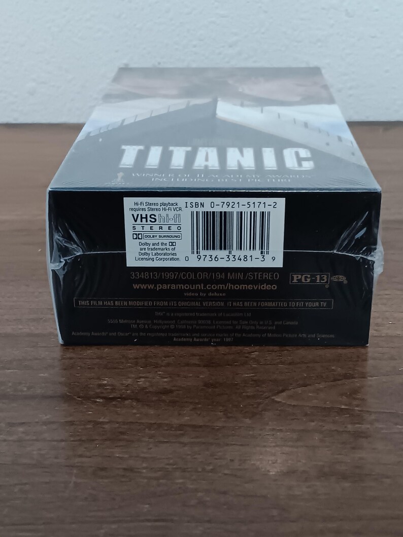Titanic VHS Brand New Sealed - Etsy