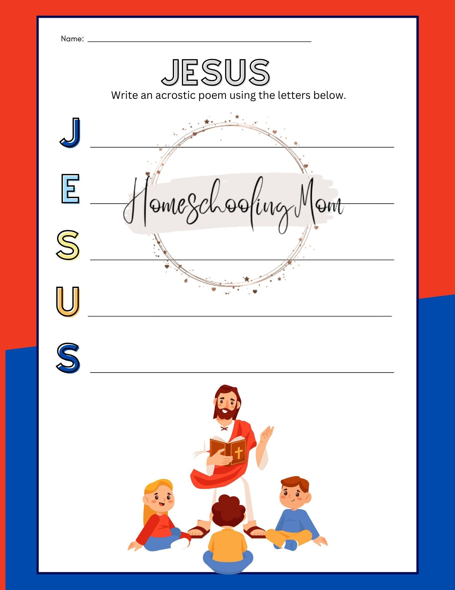 Jesus Acrostic Poem - Etsy