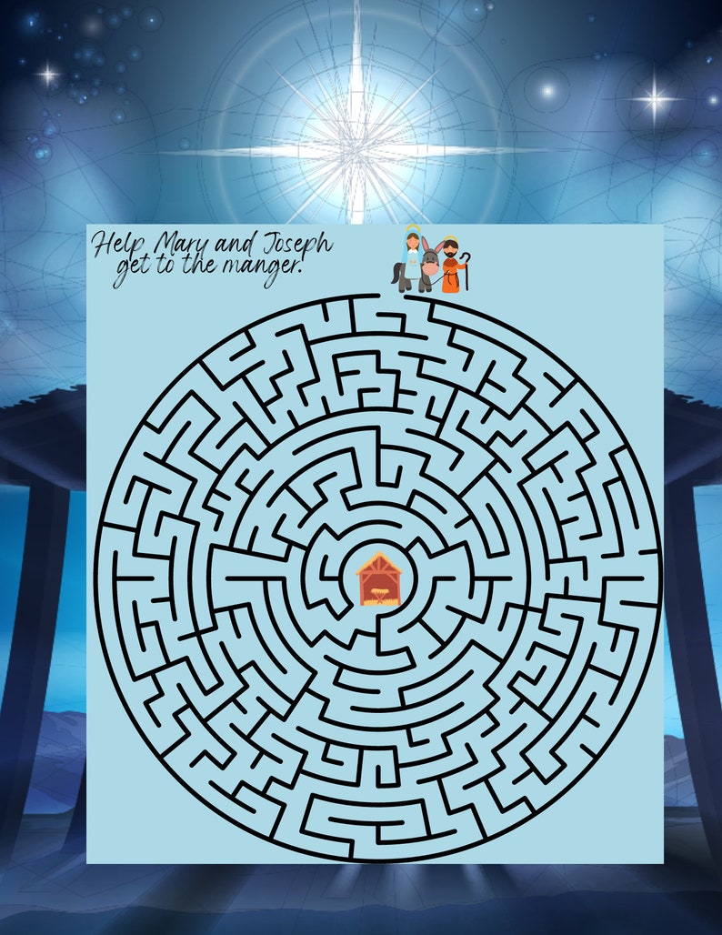 Birth of Jesus Maze - Etsy