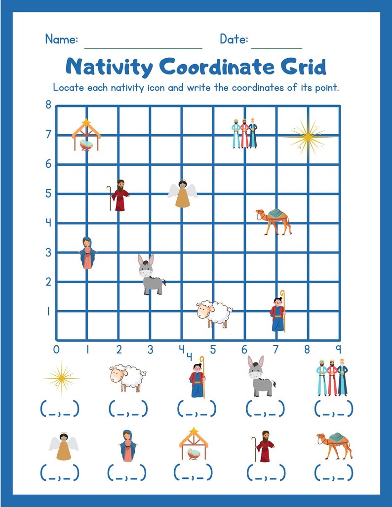 Nativity Coordinate Grid - Etsy