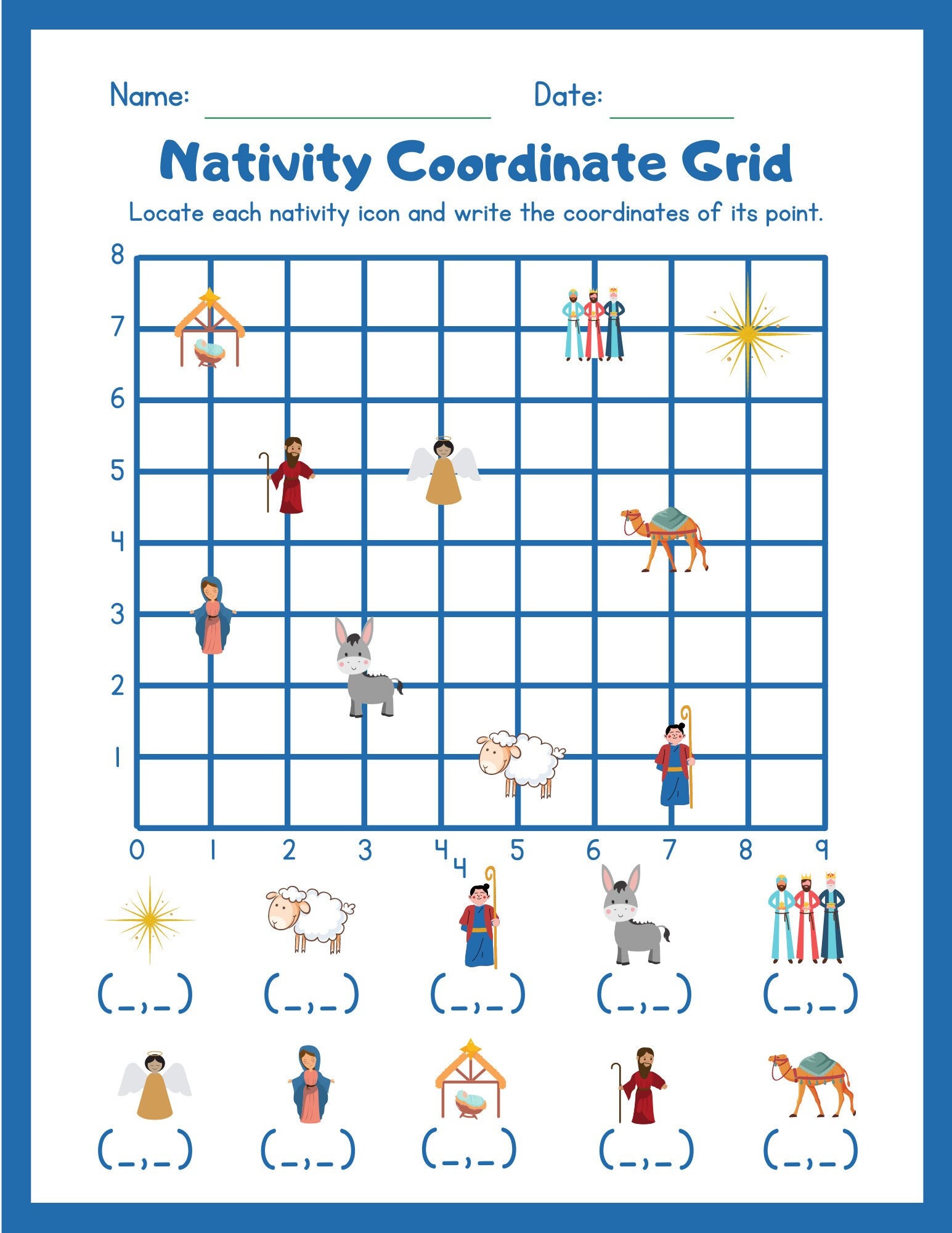 Nativity Coordinate Grid - Etsy
