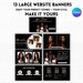 Wig & Hair Website Template Bundle | Editable Black/gold Shopify Canva ...