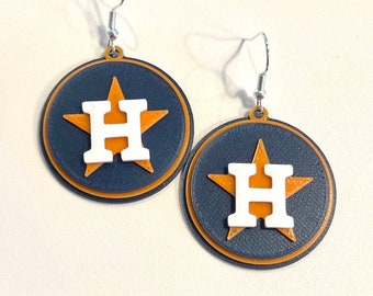 Houston Astros 3d Printed Earrings - Etsy