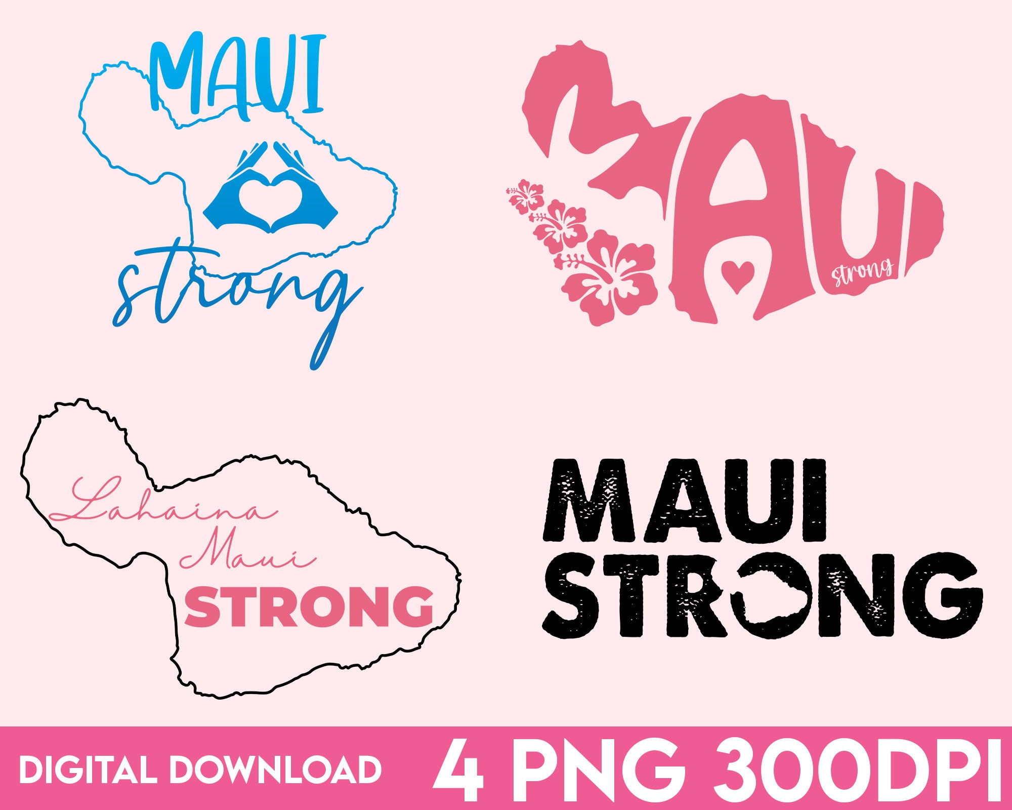 Maui Strong Png Pray for Maui Maui Wildfire Relief Hawaii - Etsy