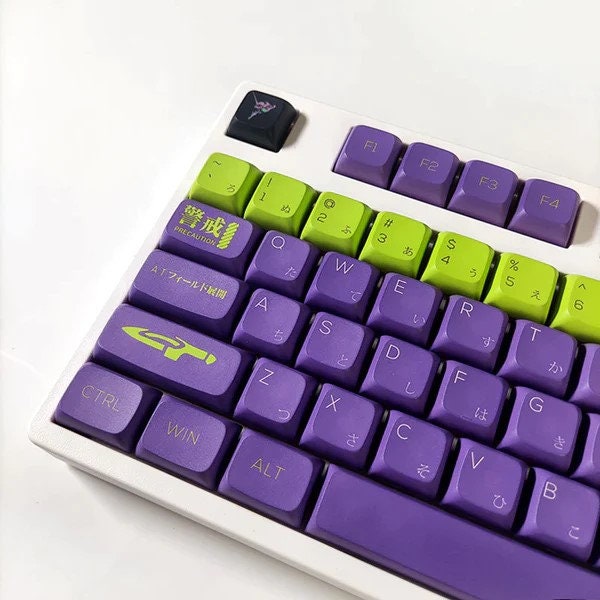 EVA-01 Keycaps Set PBT Dye Sublimation XDA Profile 138keys Mechanical ...