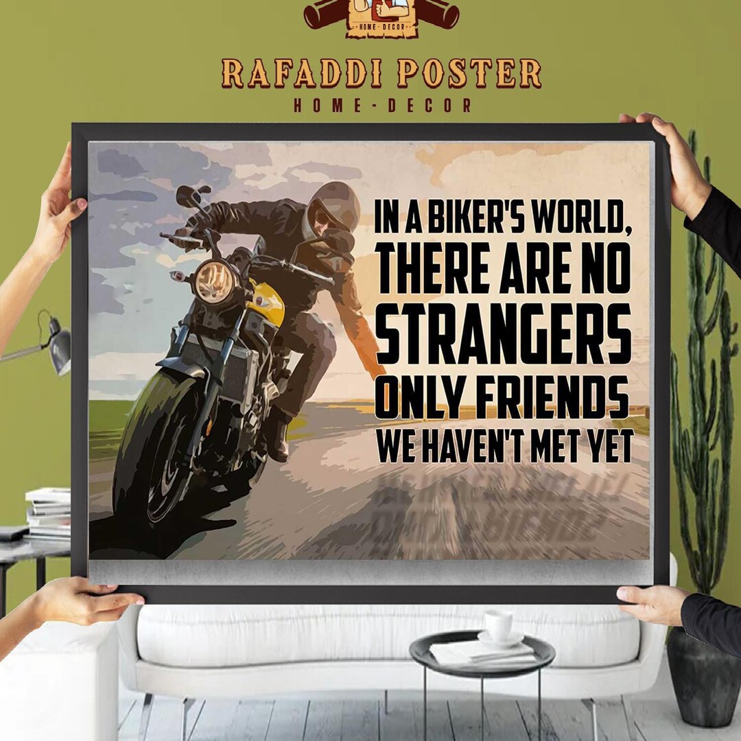 Motorcycle Riding Biker Motobike in A Bikers World There Are No ...