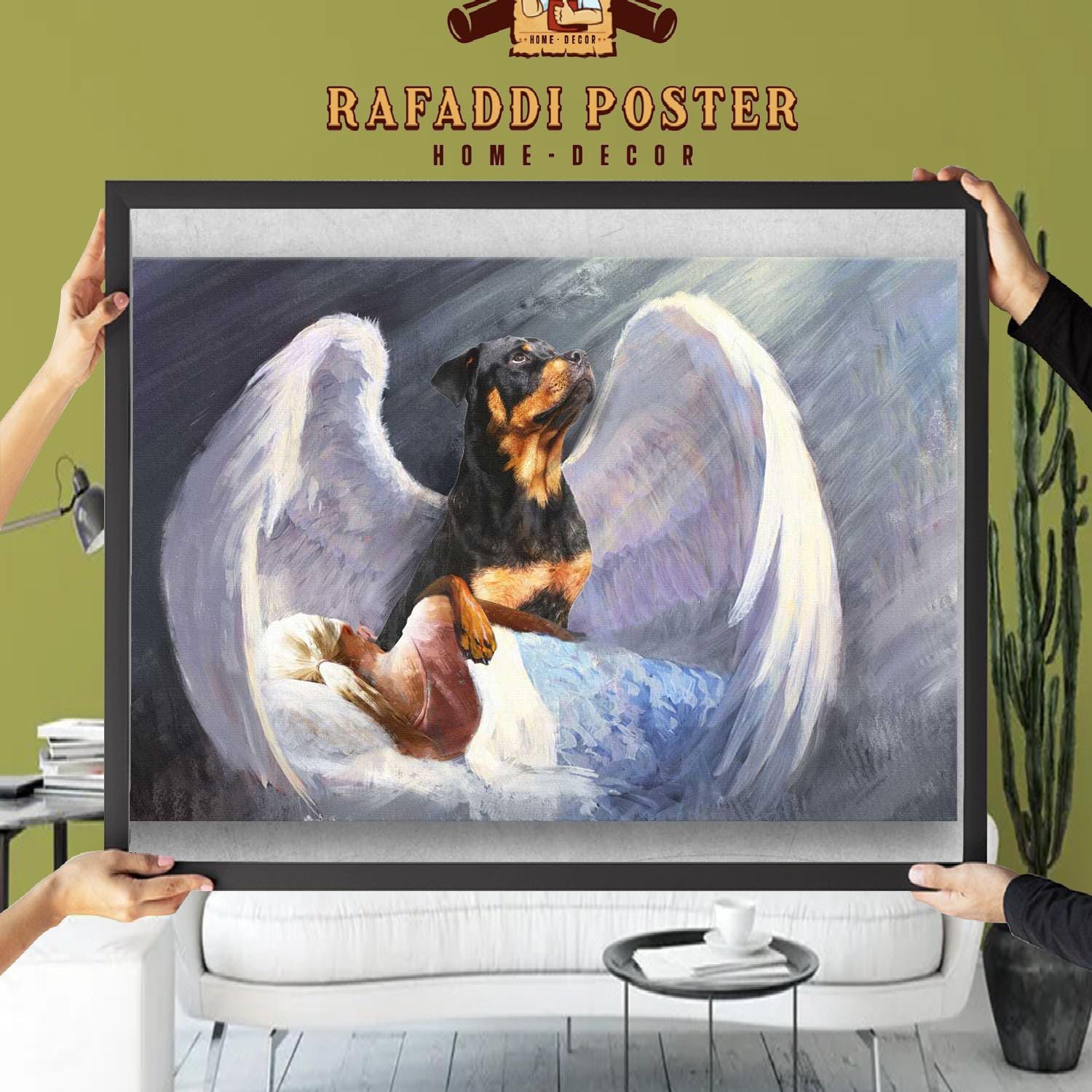 Poster Rottweiler Wings Angel Dog Poster Decor - Etsy