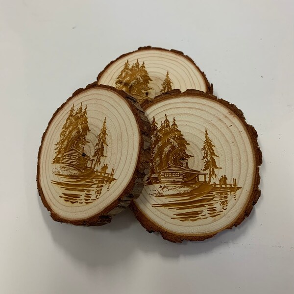 Log Cabin Coasters - Etsy