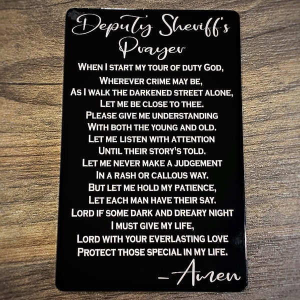 Sheriff Prayer - Etsy