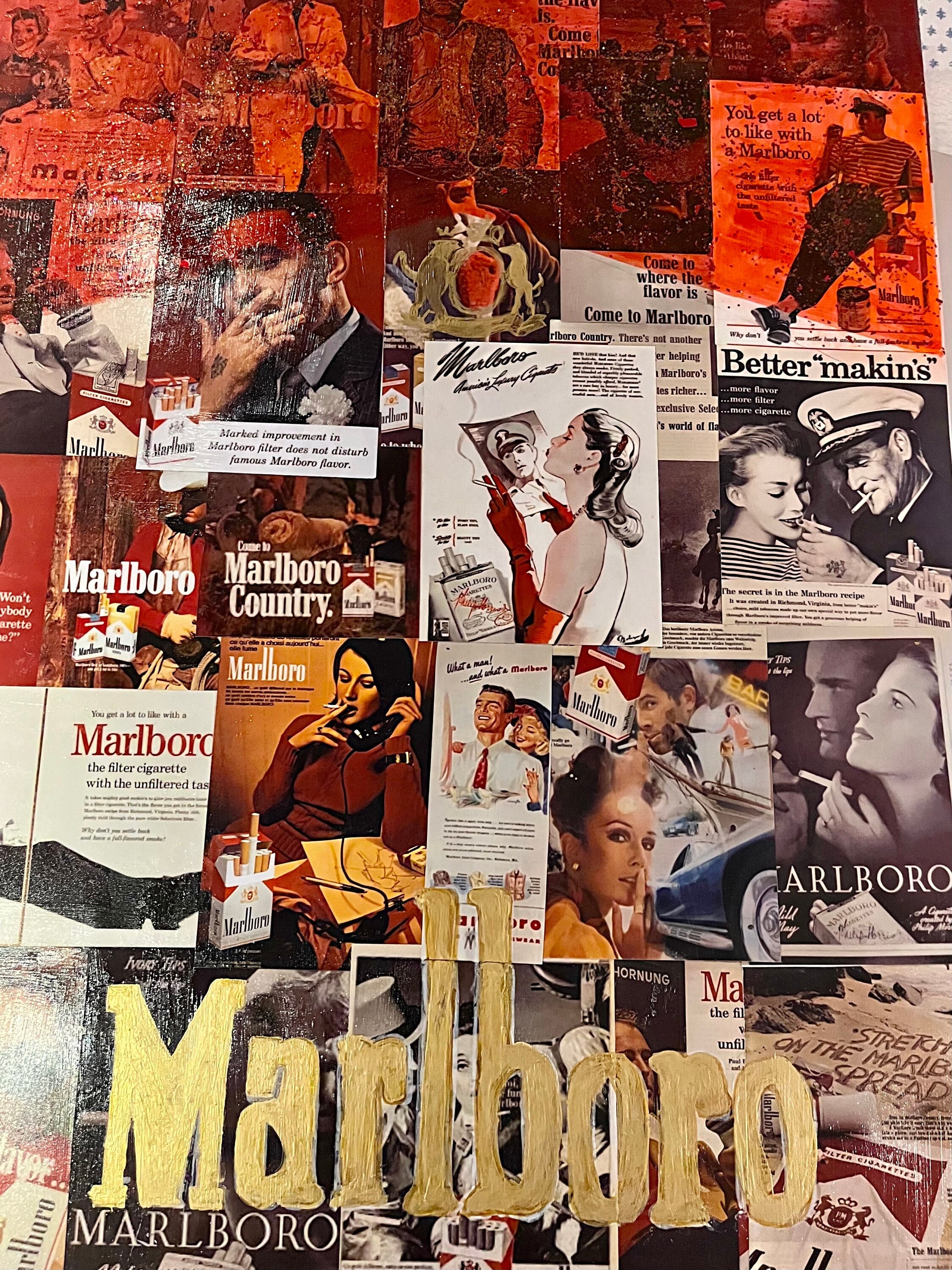 Marlboro Collage Cigarette Artwork - Etsy