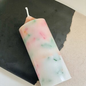Customizable Pillar Candle, Multi-color Drip Candle, Pastel Candle ...