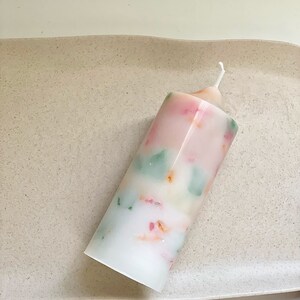 Customizable Pillar Candle Multi-color Drip Candle Pastel - Etsy