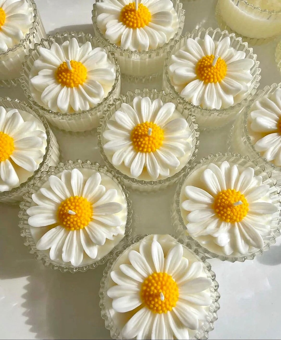 Flower Candles, Daisy, Container Candle, Jar Candle, Scented Candle ...