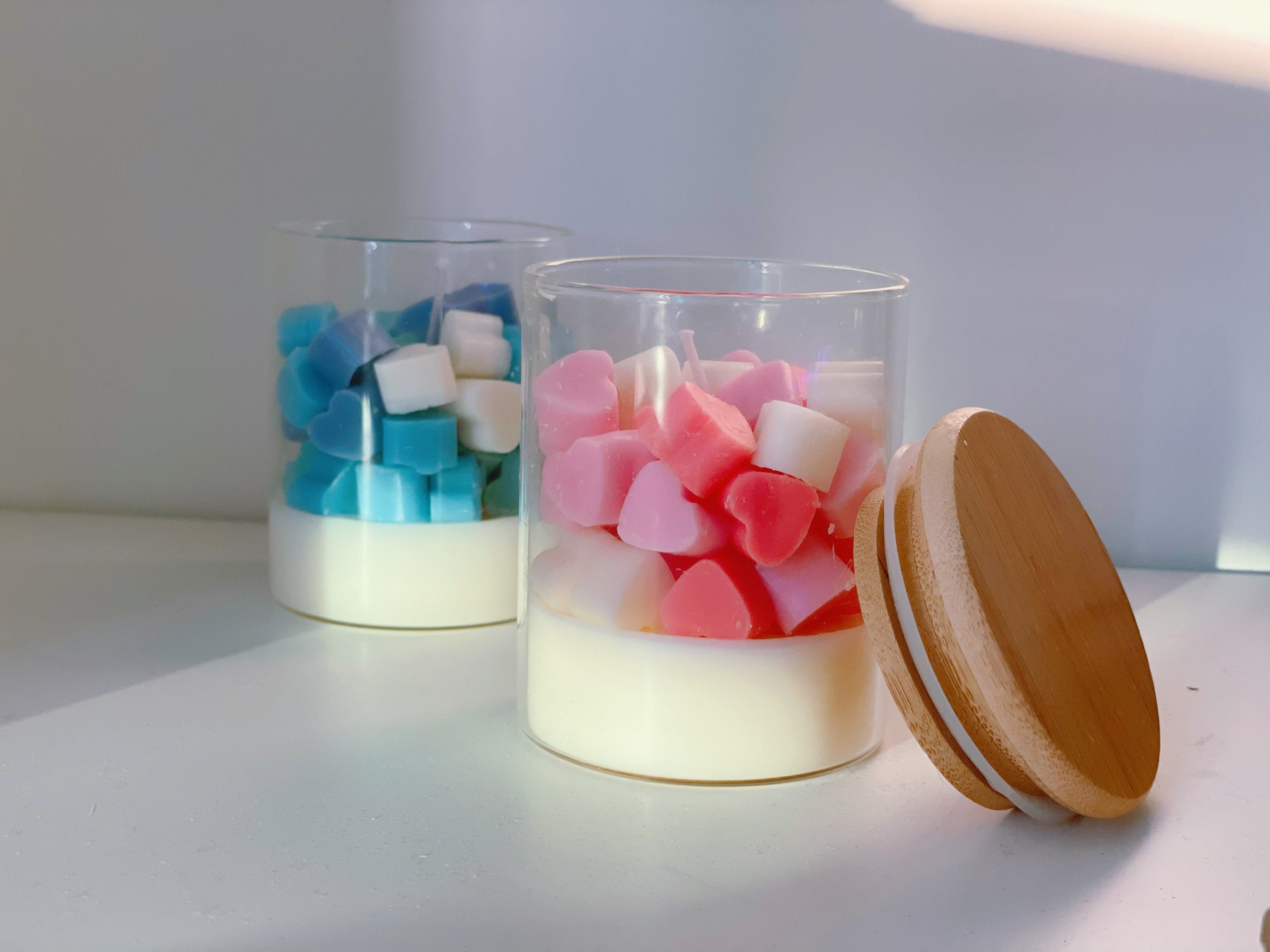 Customizable Hearts Candles Cute Container Candles Jar - Etsy