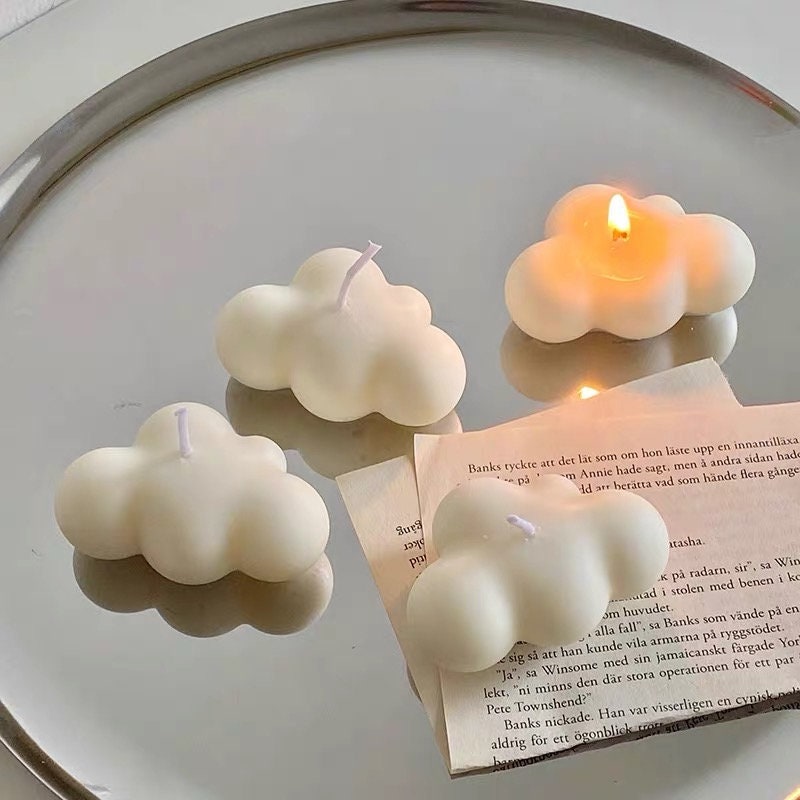 Customizable Cloud Candle Set of 3 L/M/S, Decor Candle, Soy Wax Candle ...