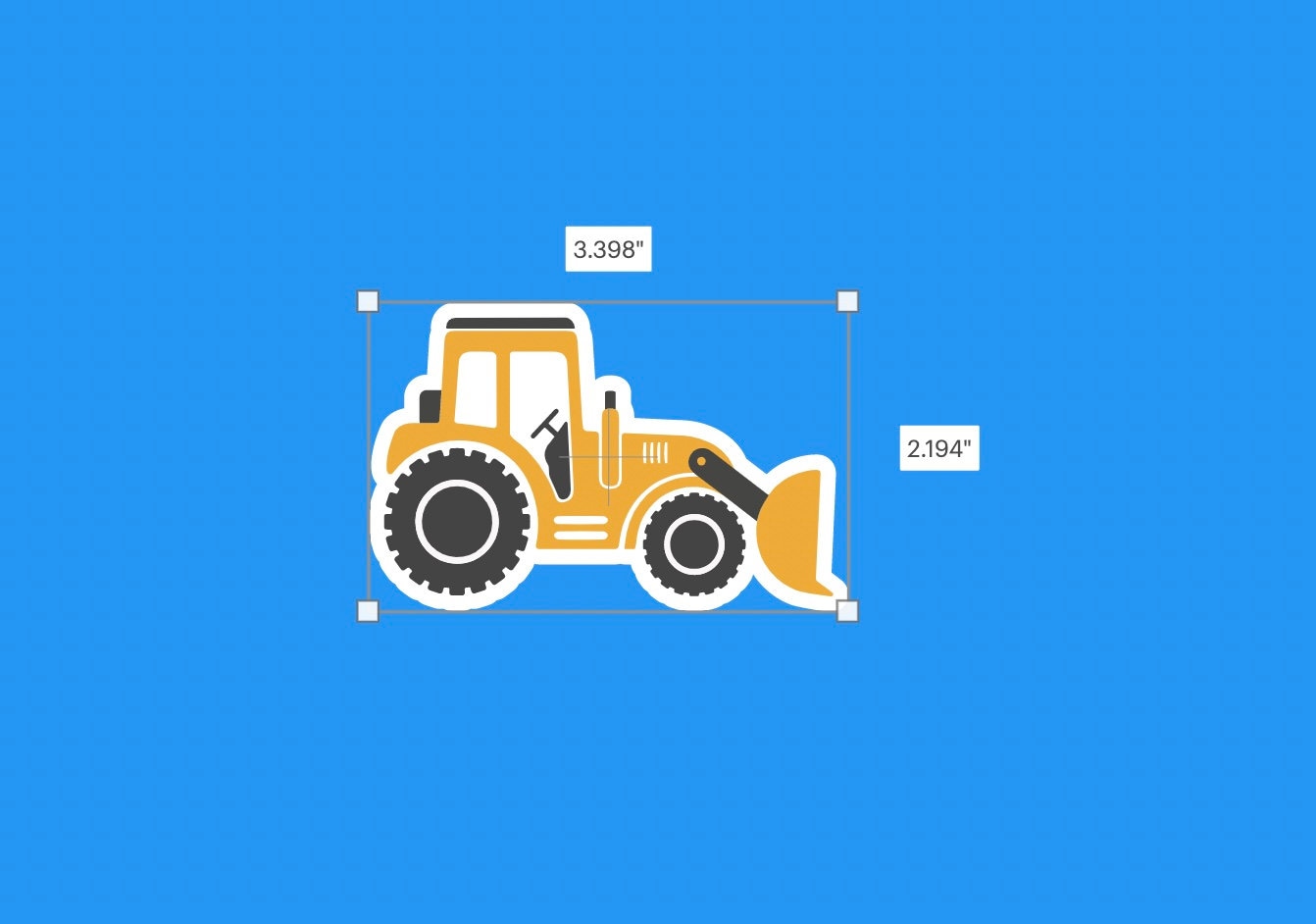 Laminated Construction Truck Sticker, Permanent Construction Truck ...