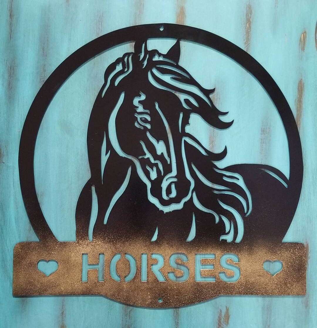 Horse Lover Sign Plasma Cut Metal Sign Horse Art Design Pony Club Wall ...