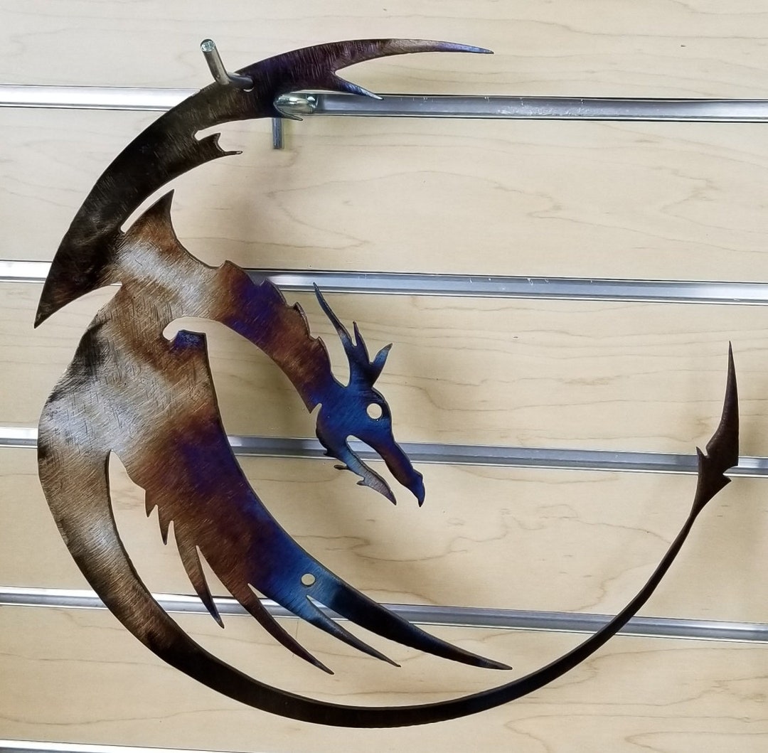 Dragon Sign Metal Art Dragon Design Fantasy Art Metal Dragon Sign - Etsy