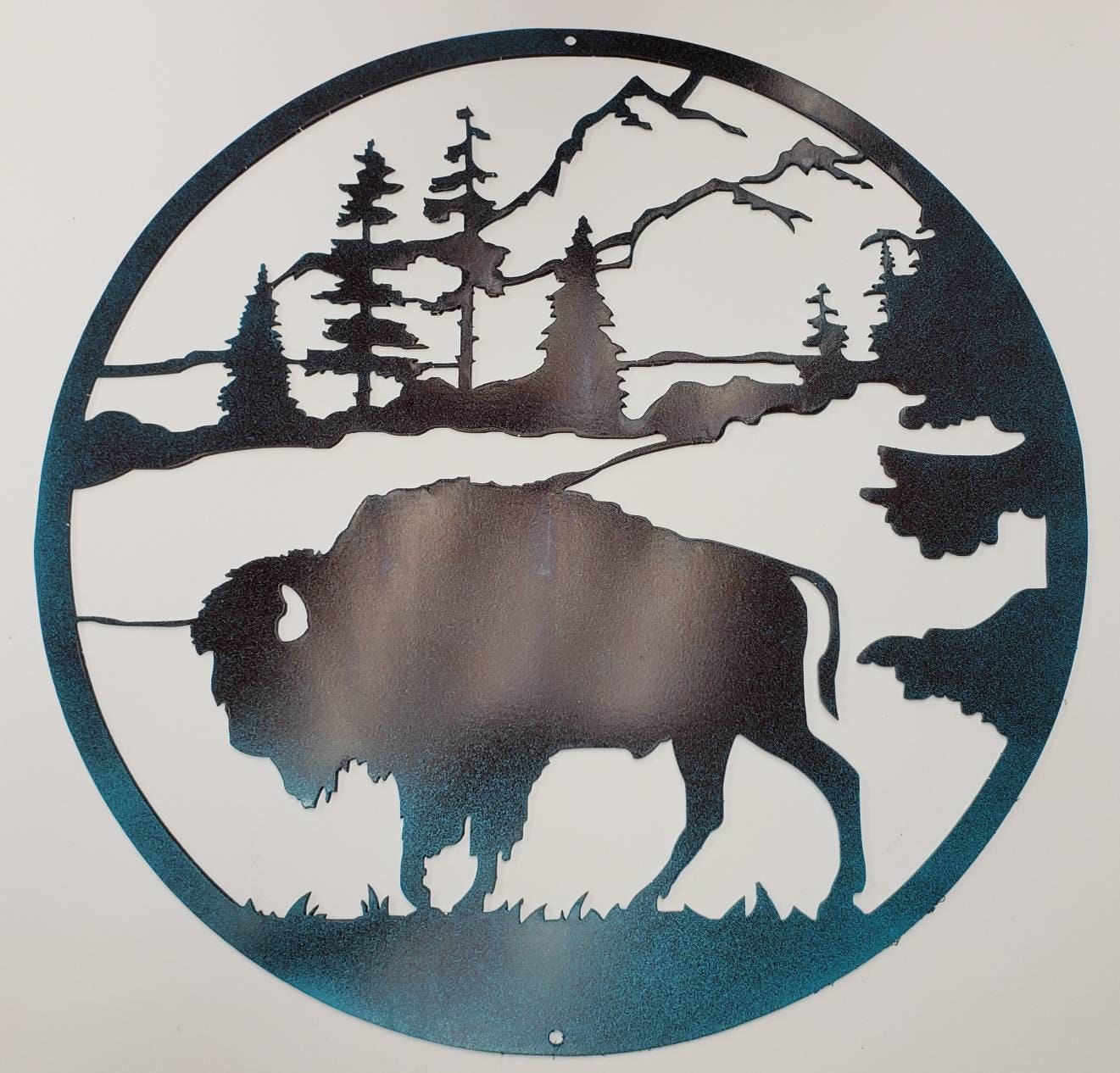 Buffalo Sign Deer Metal Art Plasma Designs Metal Elk Sign Wildlife Wall ...