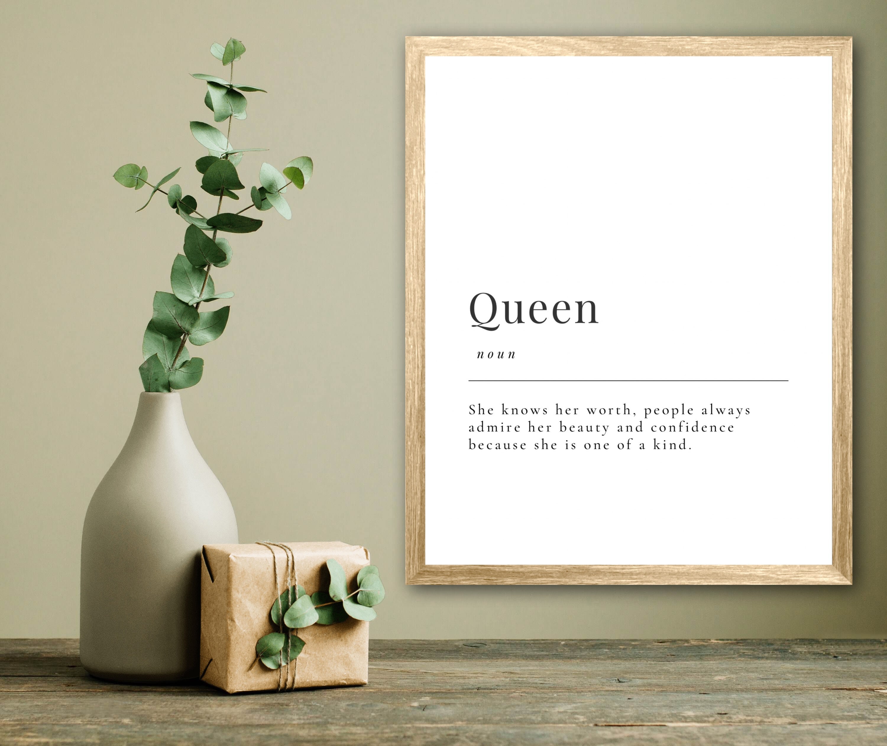 Queen Definition Print, Law of Assumption Wall Art Prints, Quote Print ...