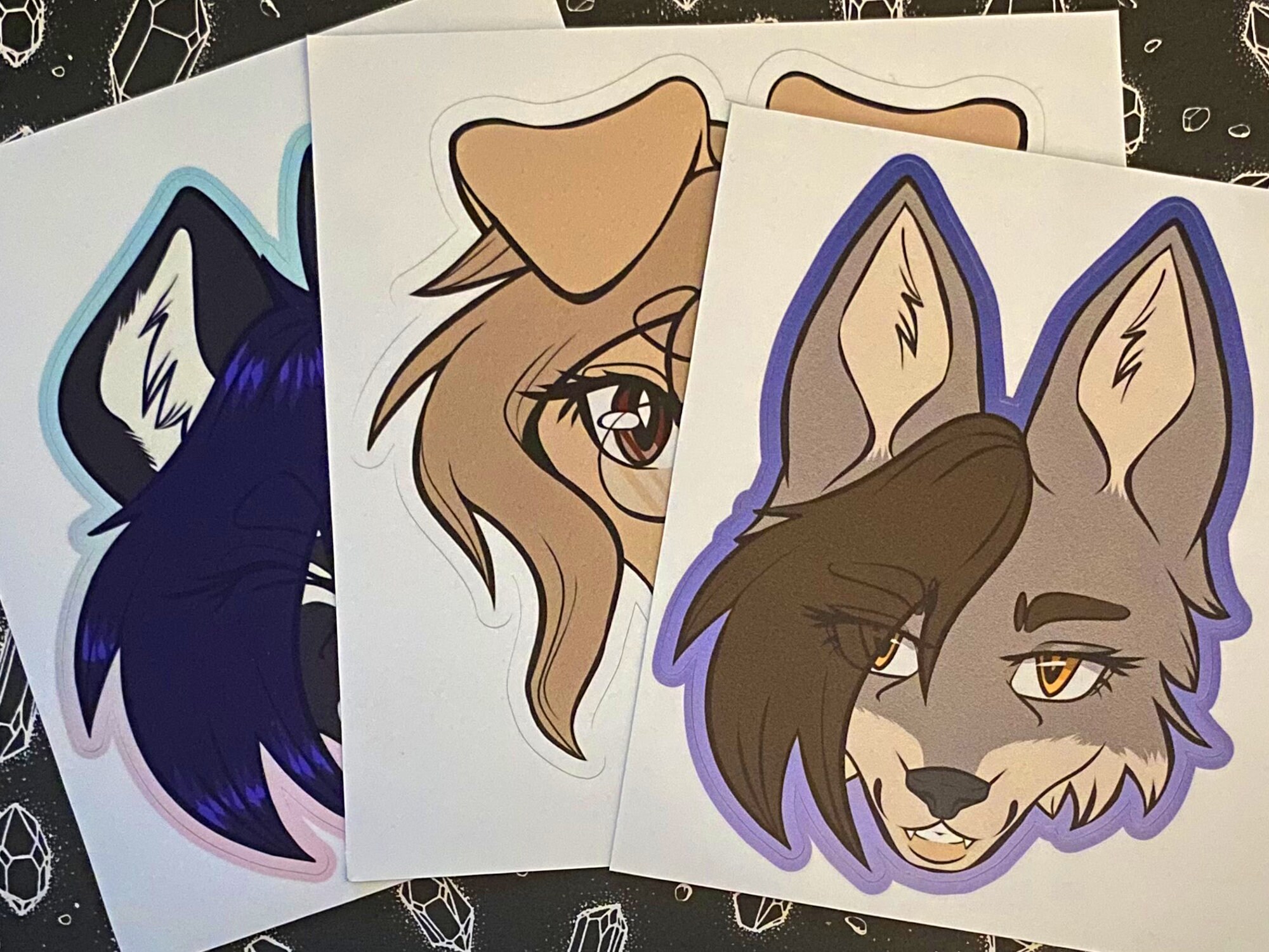 Customizable Vinyl Decals Character / Fursona Stickers Canine Edition ...