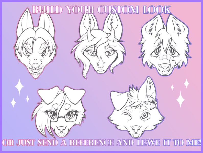 Customizable Vinyl Decals Character / Fursona Stickers - Etsy