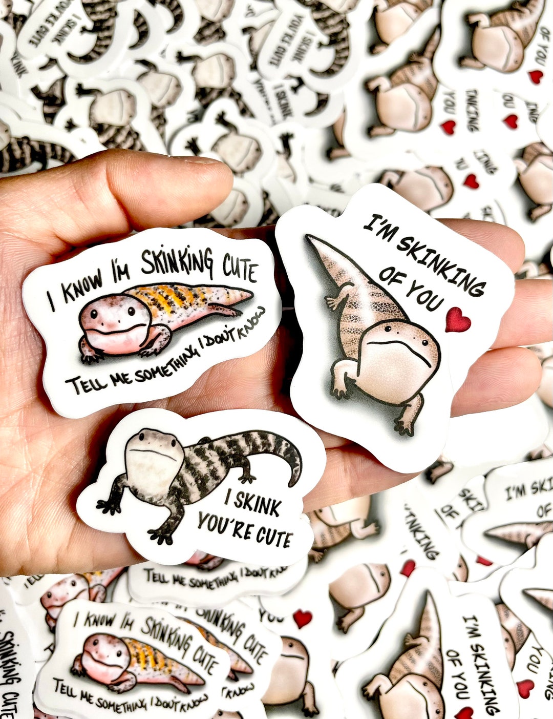 Blue Tongue Skink STICKER PACK | SET of 3 | Skink Stickers | Sticker ...