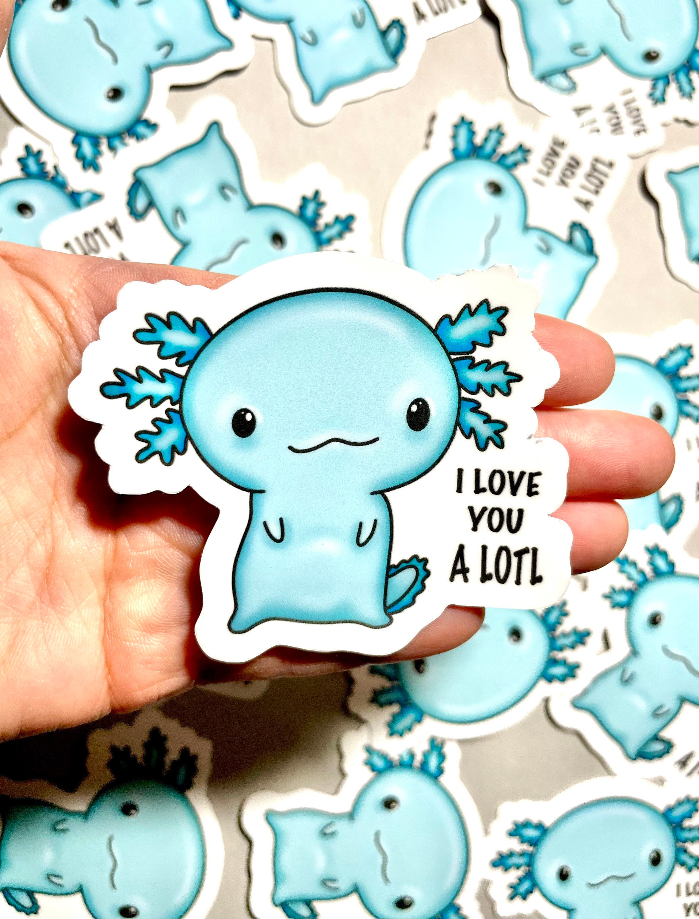 Axolotl Stickers Axolotl Sticker Kawaii Stickers Axolotl - Etsy