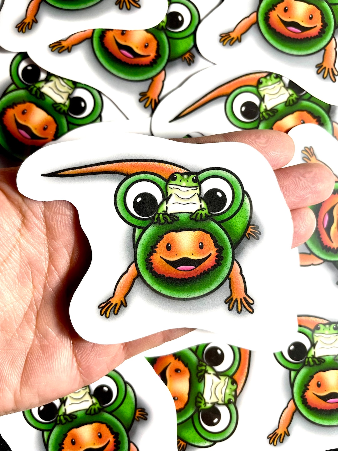Bearded Dragon Tree Frog Sticker | Lizard Stickers | Reptile Stickers ...