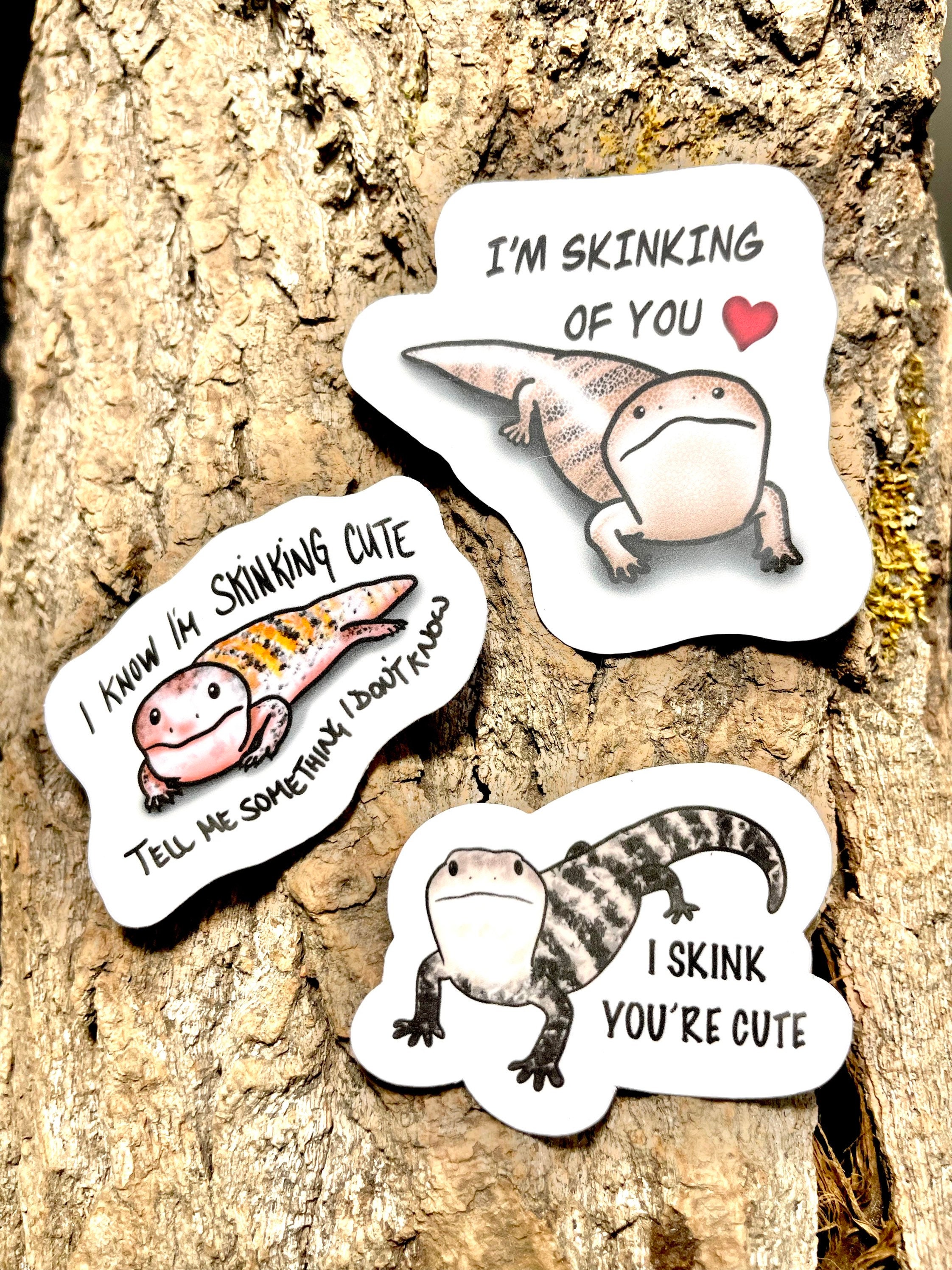 Blue Tongue Skink STICKER PACK SET of 3 Skink Stickers - Etsy
