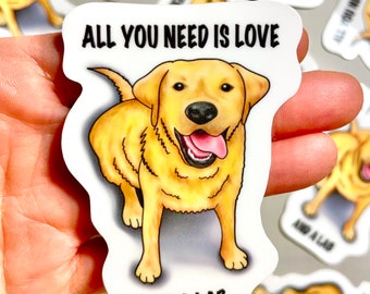 Yellow Lab Decal Sticker - Etsy