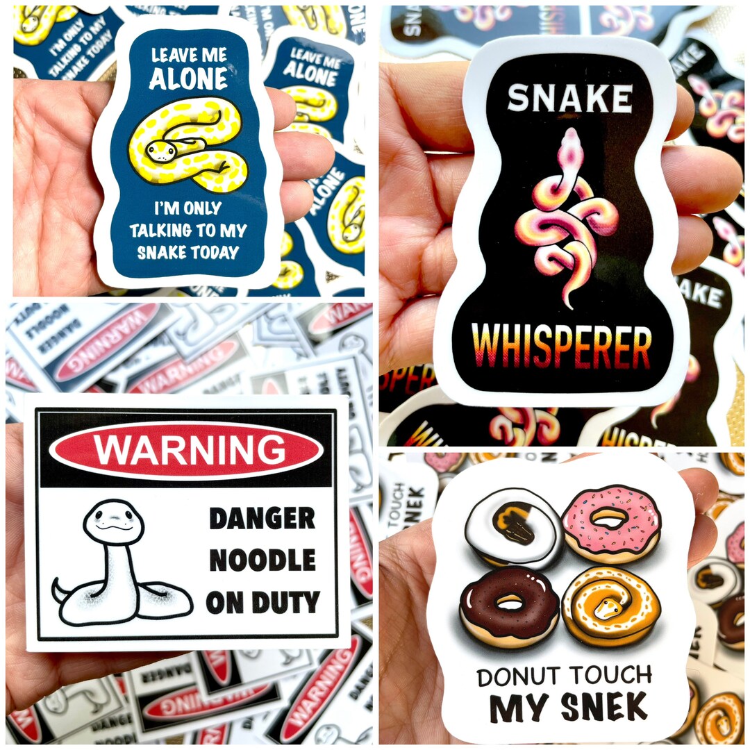 Snake STICKER PACK of 4 | Reptile Stickers | Animal Stickers ...