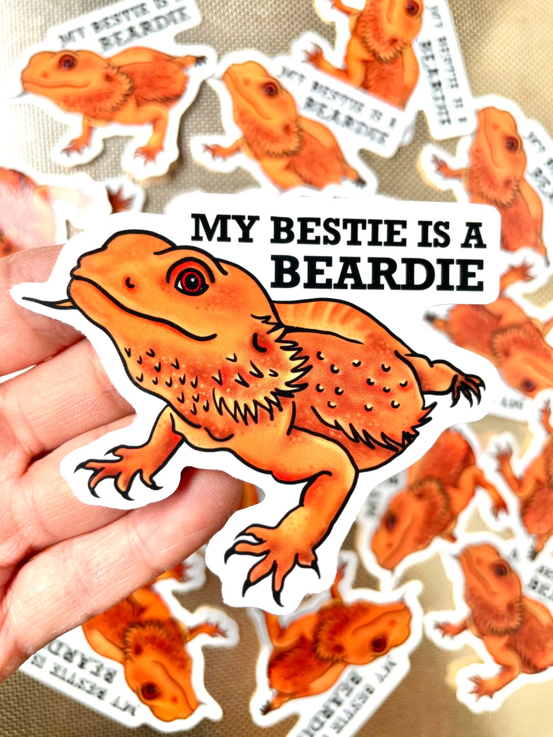 Bearded Dragon Stickers Lizard Stickers Reptile Stickers Waterproof ...