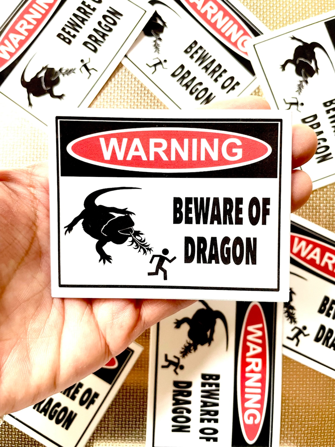 Bearded Dragon Warning Sticker | Bearded Dragon Stickers | Reptile ...